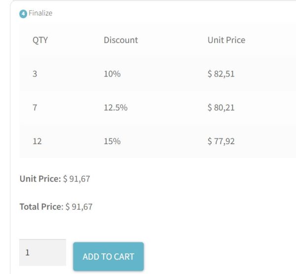 Discount table – WordPress 3D Printing